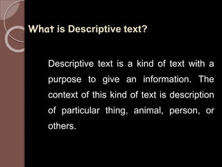 Descriptive text | PPTX