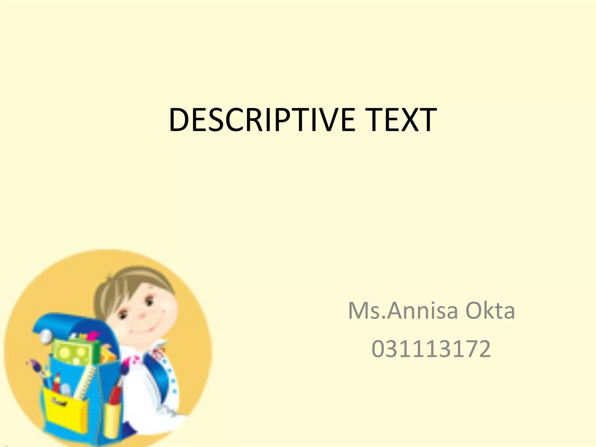 Descriptive text | PPT