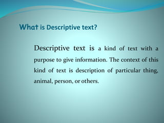 Descriptive text | PPT