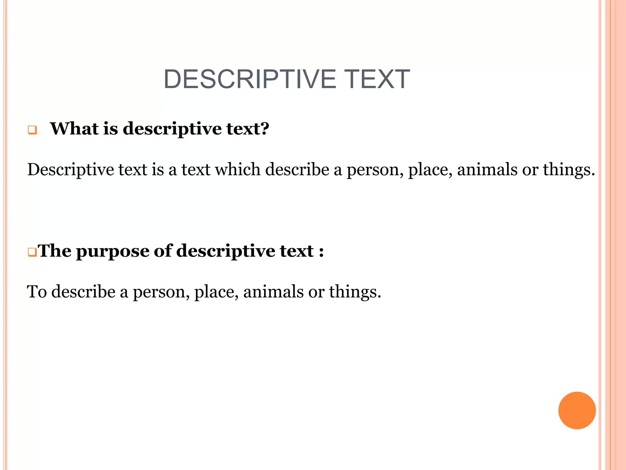 Descriptive text (describing people) | PPTX