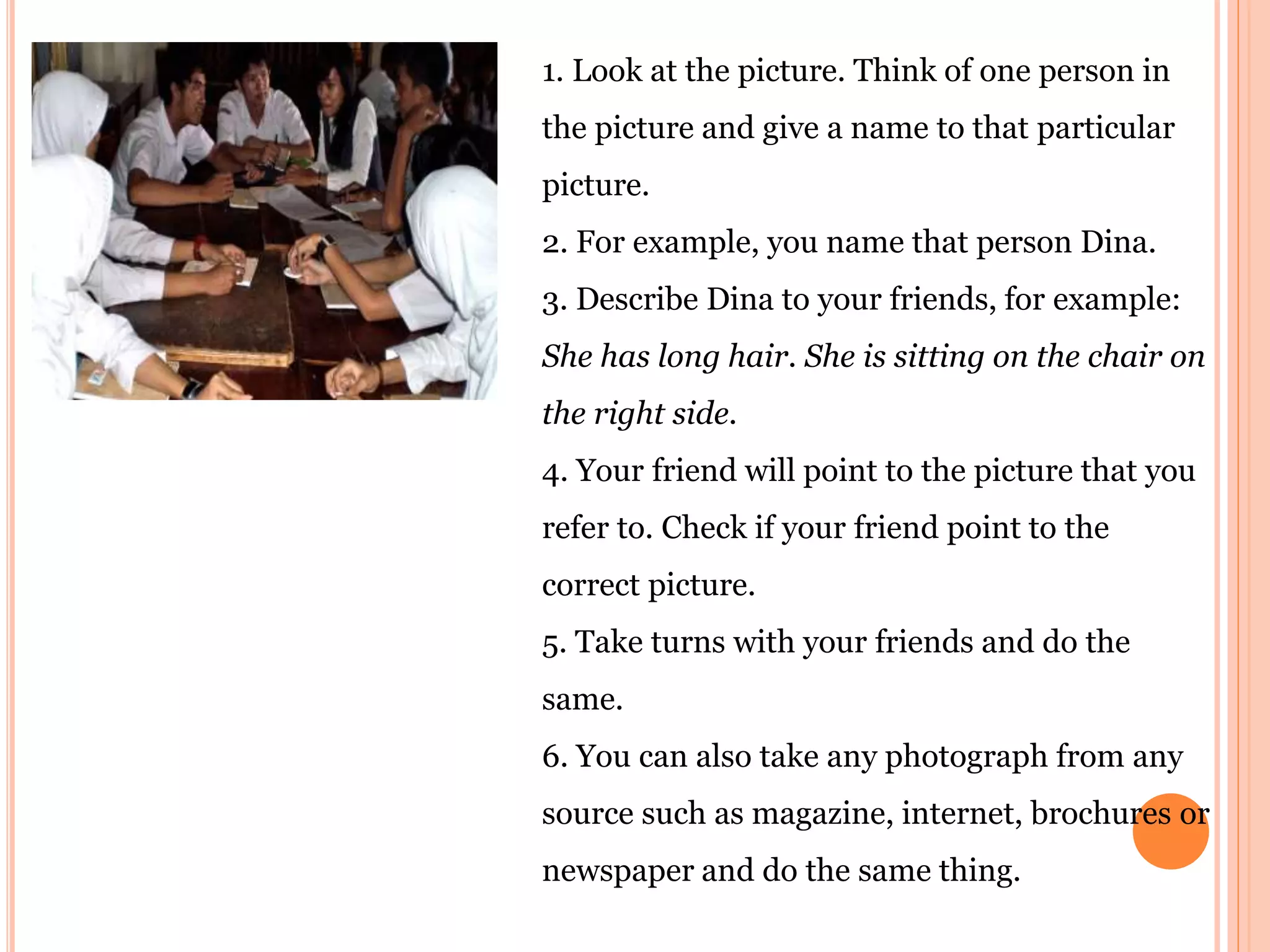 Descriptive text (describing people) | PPTX