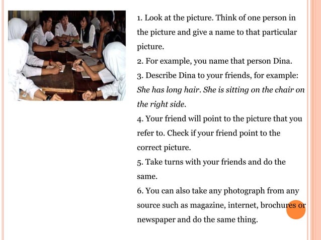 Descriptive text (describing people) | PPTX