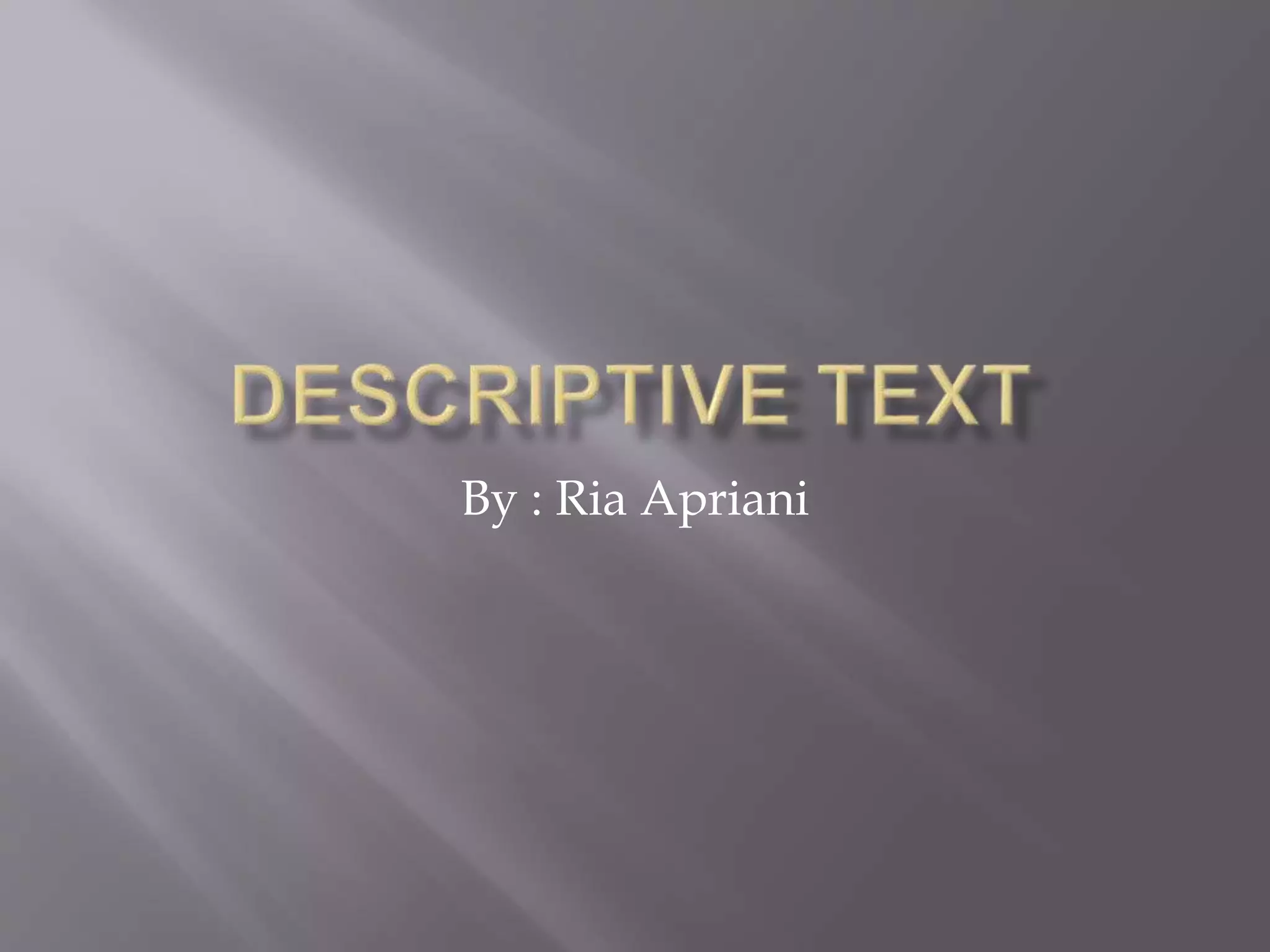 Descriptive text | PPT