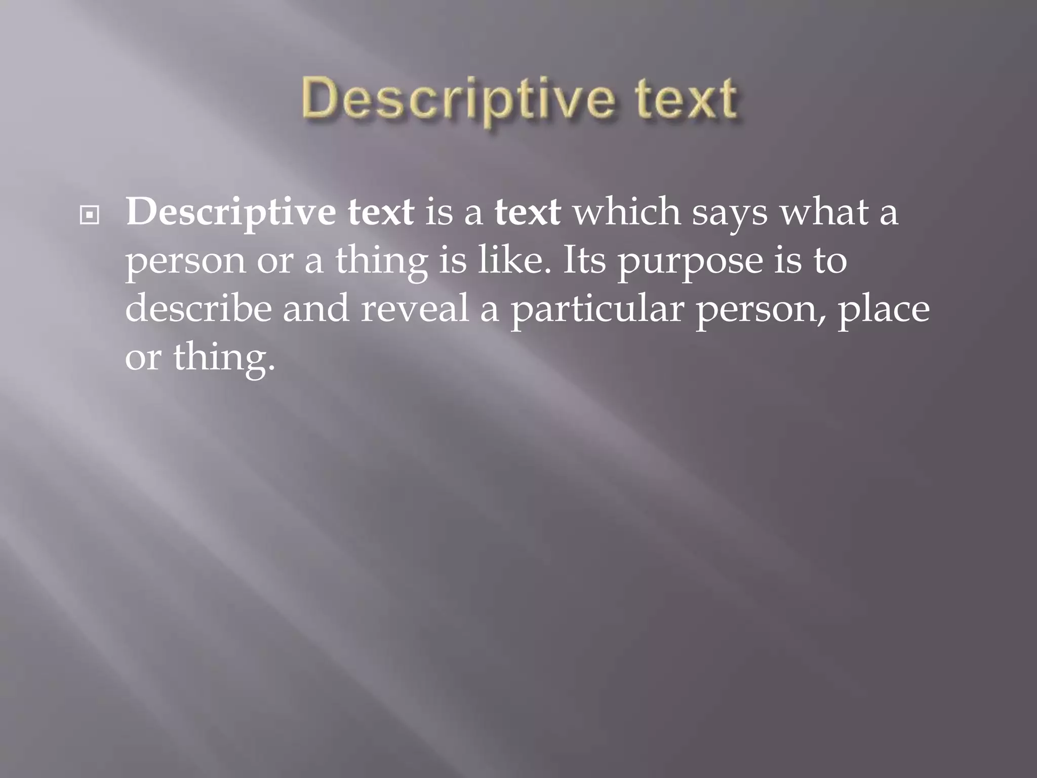 Descriptive text | PPT