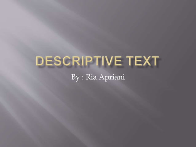 Descriptive text | PPT