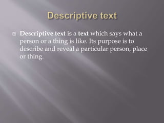 Descriptive text | PPT