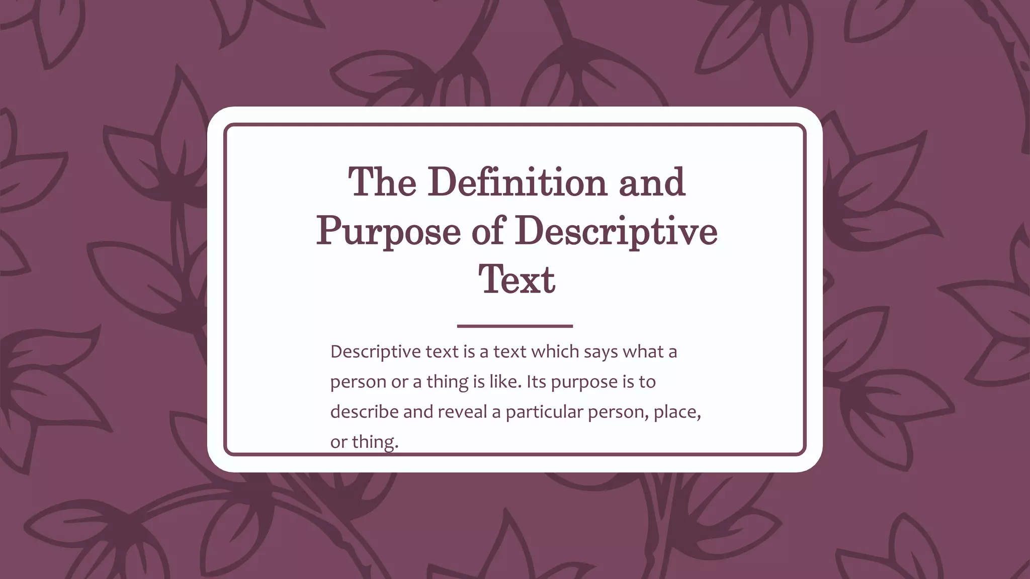 Descriptive text | PPTX