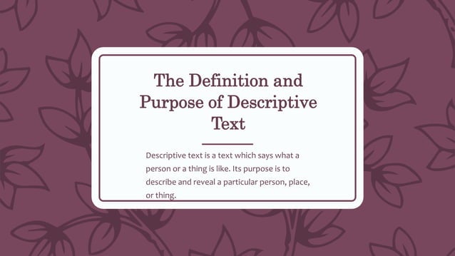 Descriptive text | PPTX