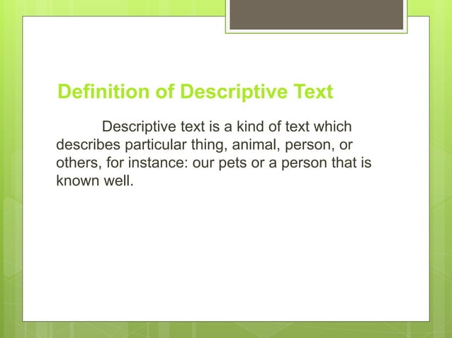 Descriptive text | PPT