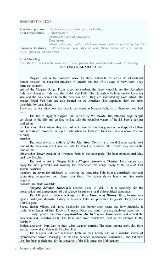 Descriptive text | DOCX | Amusement and Theme Parks | Attractions