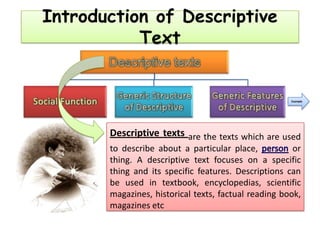 Descriptive text (muhammad zuljanahain) | PPTX