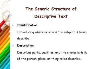 Descriptive text ppt | PPT