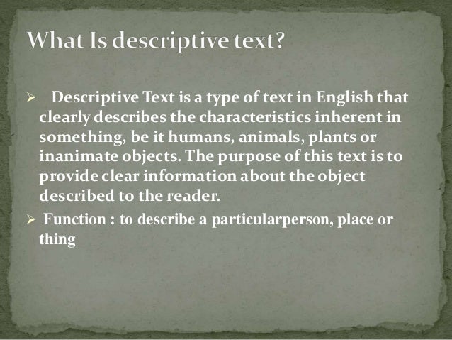Descriptive Text ( mahasiswa STKIP-M Kota Sungai Penuh; SEPTIA IPADOL ...