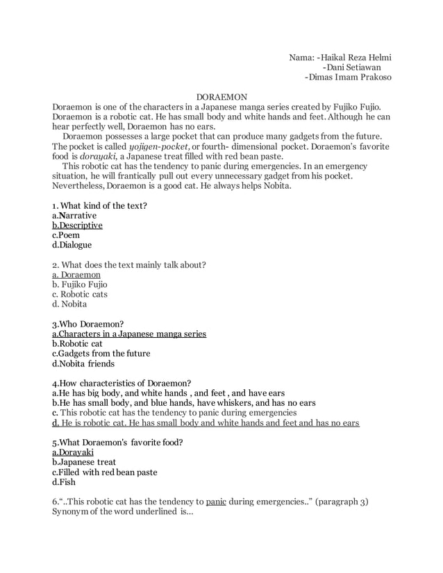 Descriptive Text ., | DOCX | Animation & Anime | Genres