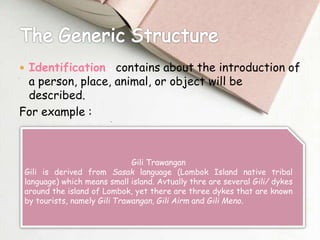Descriptive text (writing descriptive essay) | PPT