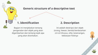 THE MEANING OF DESCRIPTIVE TEXT AND GENERIC STRUCTURE .pptx