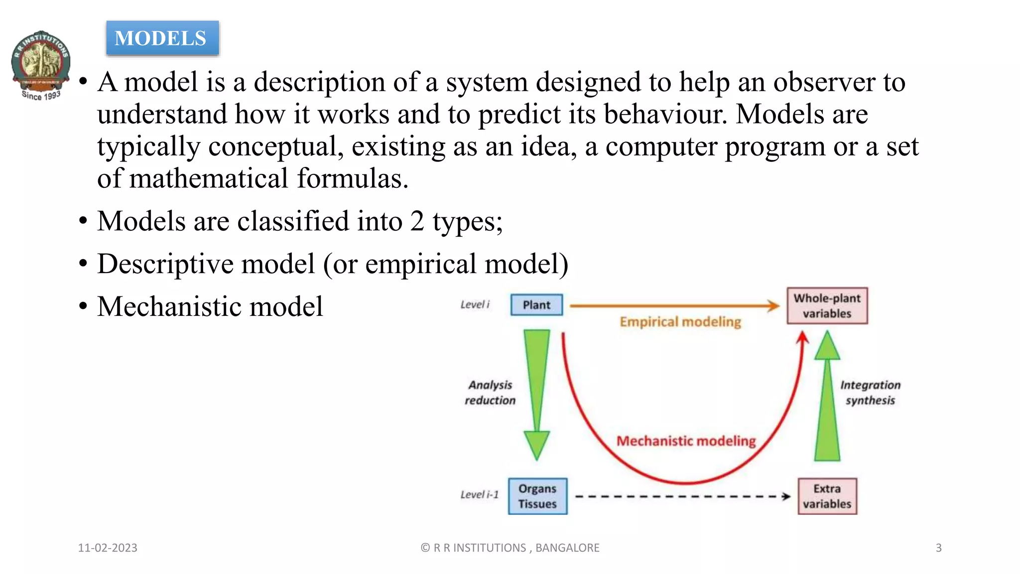 Descriptive Vs Mechanistic Modeling.pptx