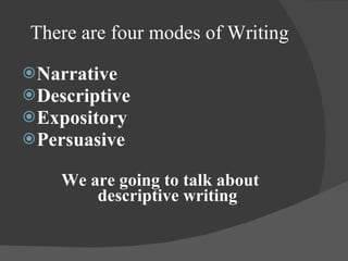 Descriptive writing | PPT