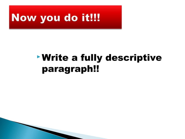 Scaffolding Descriptive writing | PPT