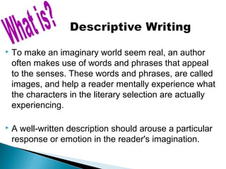 Scaffolding Descriptive writing | PPT