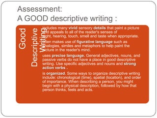 Descriptive writing | PPTX