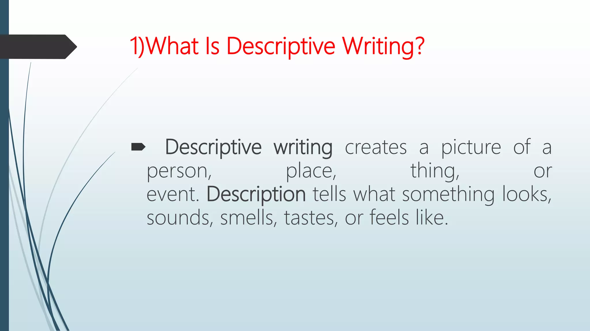 Descriptive writing | PPT