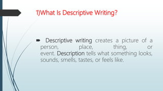 Descriptive writing | PPT