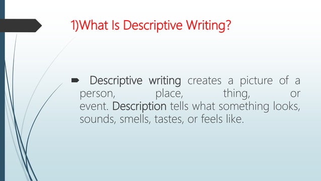 Descriptive writing | PPT
