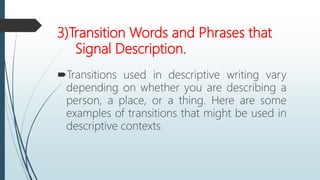 Descriptive writing | PPTX