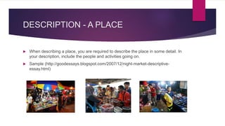 Descriptive writing | PPTX