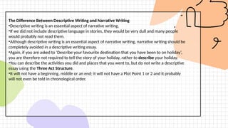 Descriptive Writing.pptx description in english sensory details | PPTX