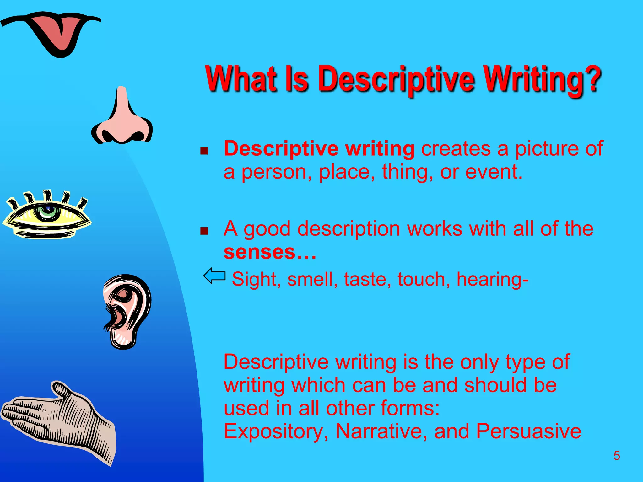 Descriptive writing 1 | PPTX