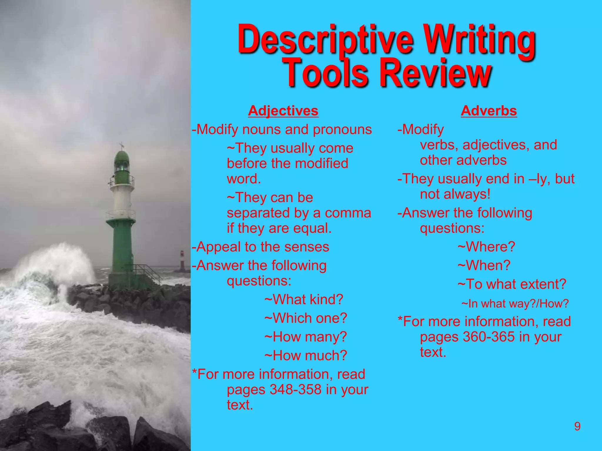 Descriptive writing 1 | PPTX