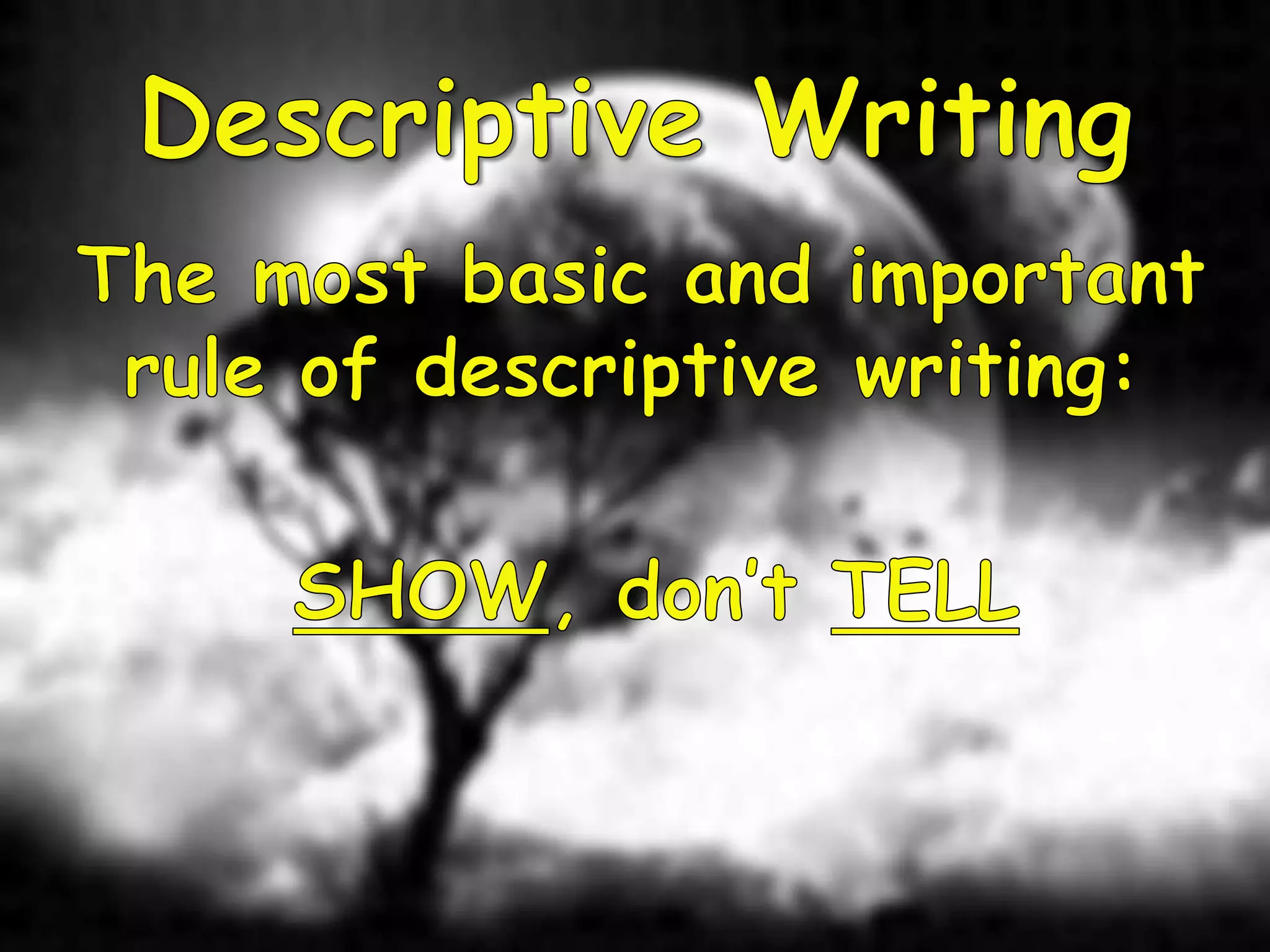 Descriptive Essay Writing | PPT