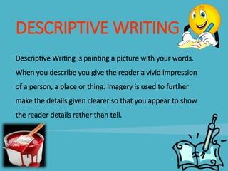 Title: descriptive writing learning Power Point | PPTX