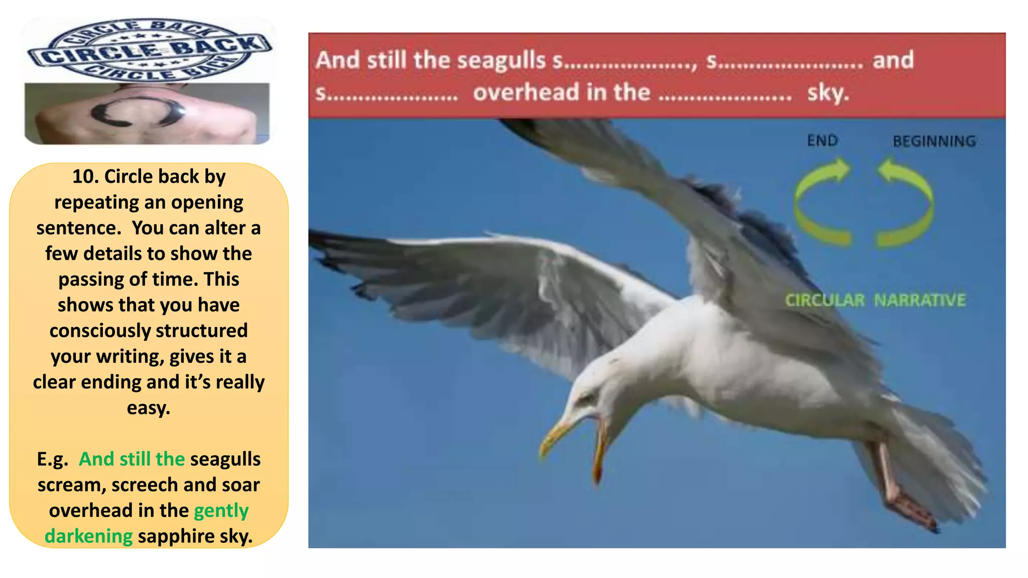 Descriptive writing beach step by step ds | PPTX