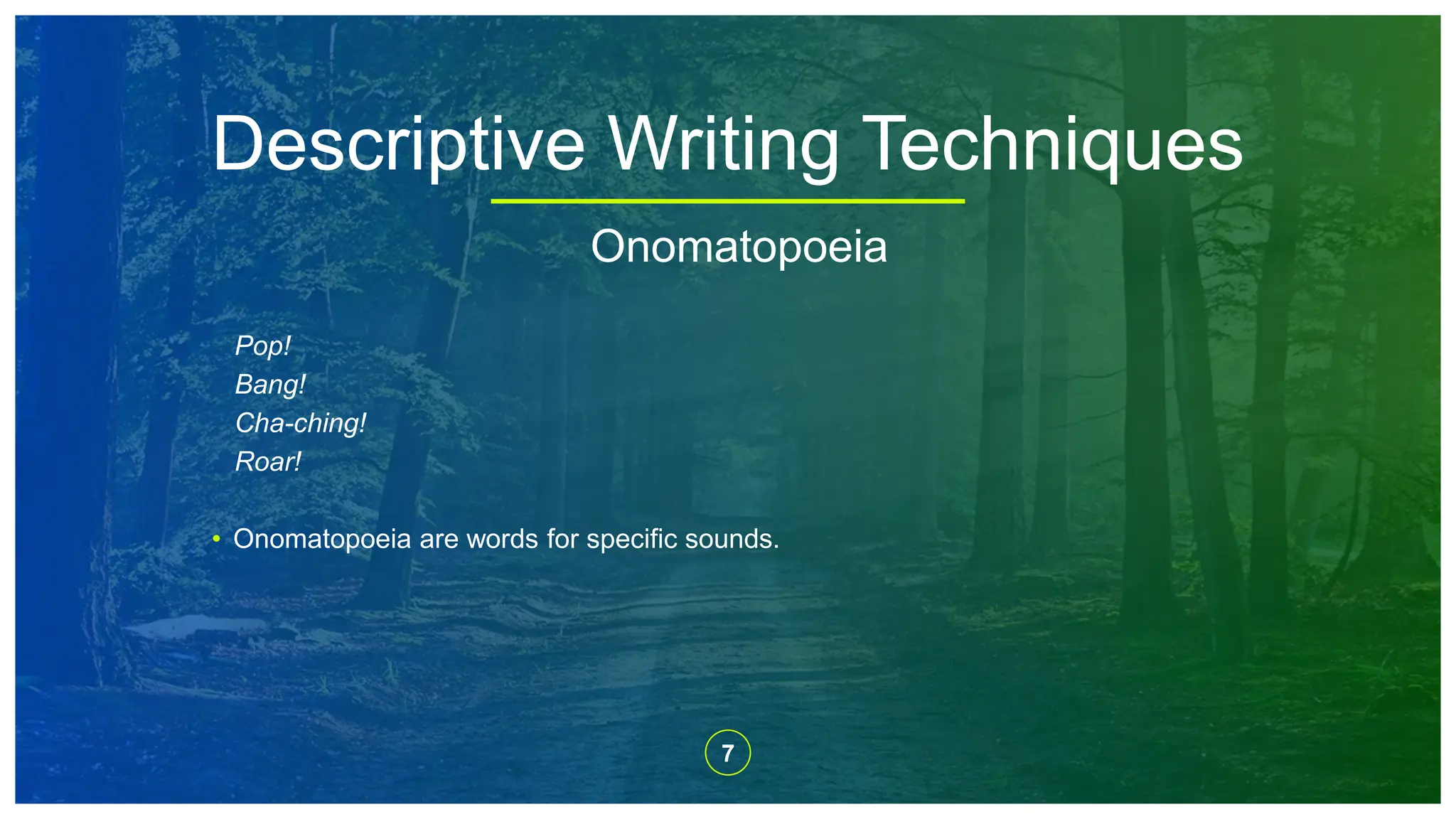 DESCRIPTIVE WRITING TECHNIQUESForte.pptx