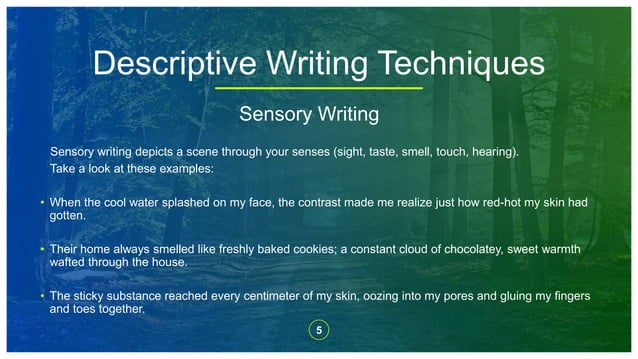 DESCRIPTIVE WRITING TECHNIQUESForte.pptx