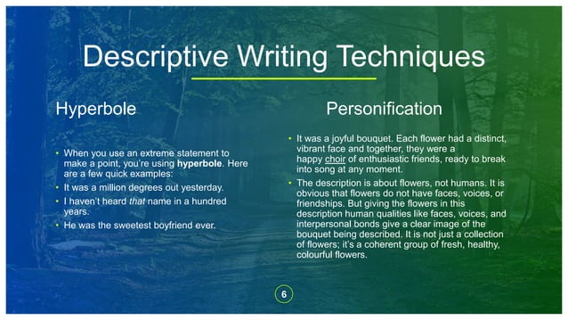 DESCRIPTIVE WRITING TECHNIQUESForte.pptx