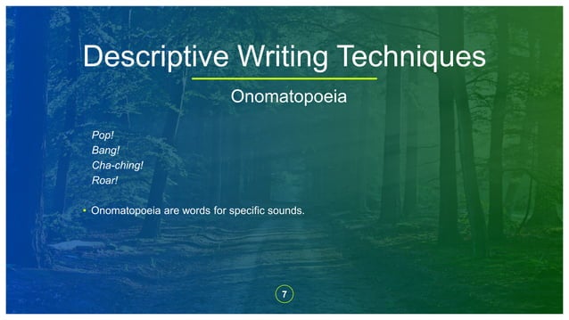 DESCRIPTIVE WRITING TECHNIQUESForte.pptx