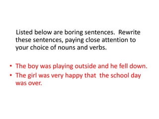 Descriptive Writing Intro | PPT