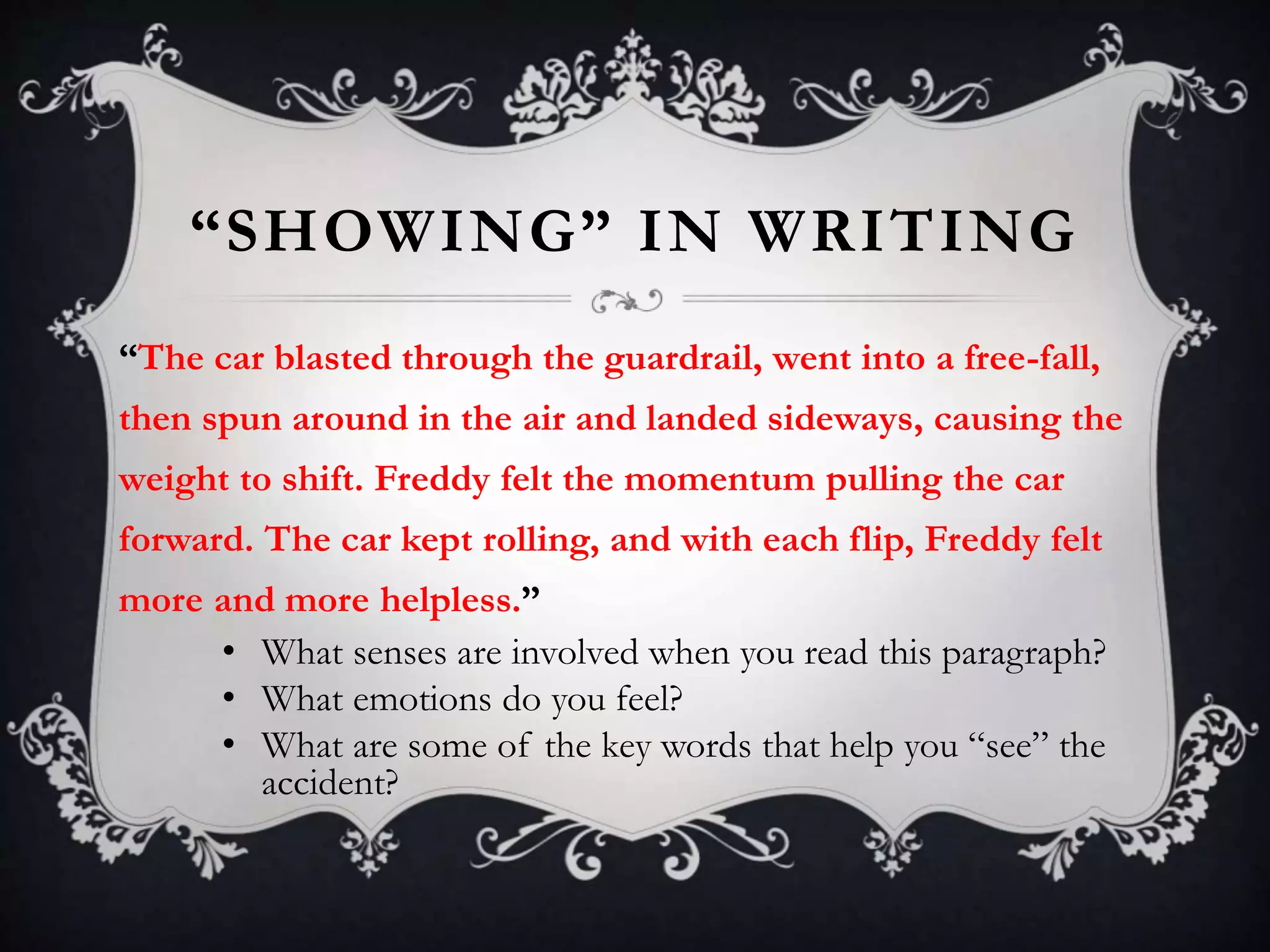 Descriptive writing power_point | PPTX