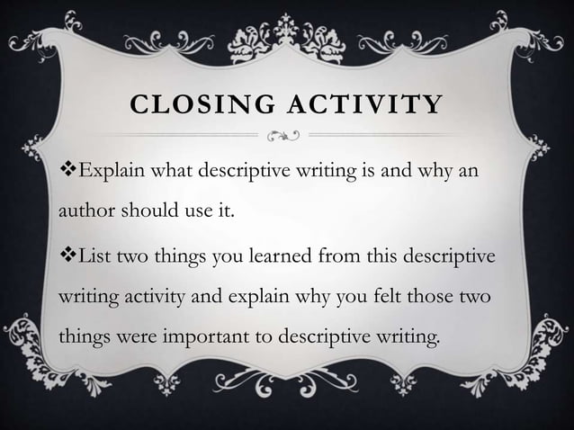 Descriptive writing power_point | PPT