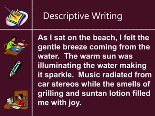 descriptive writing powerpoint.ppt for primary | PPT | Science