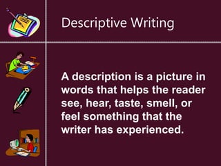 descriptive writing powerpoint.ppt for primary | PPT | Science