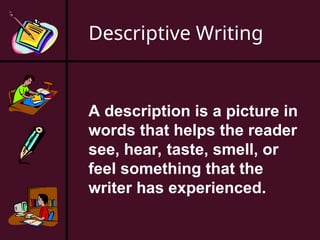descriptive paragraph writing powerpoint.ppt