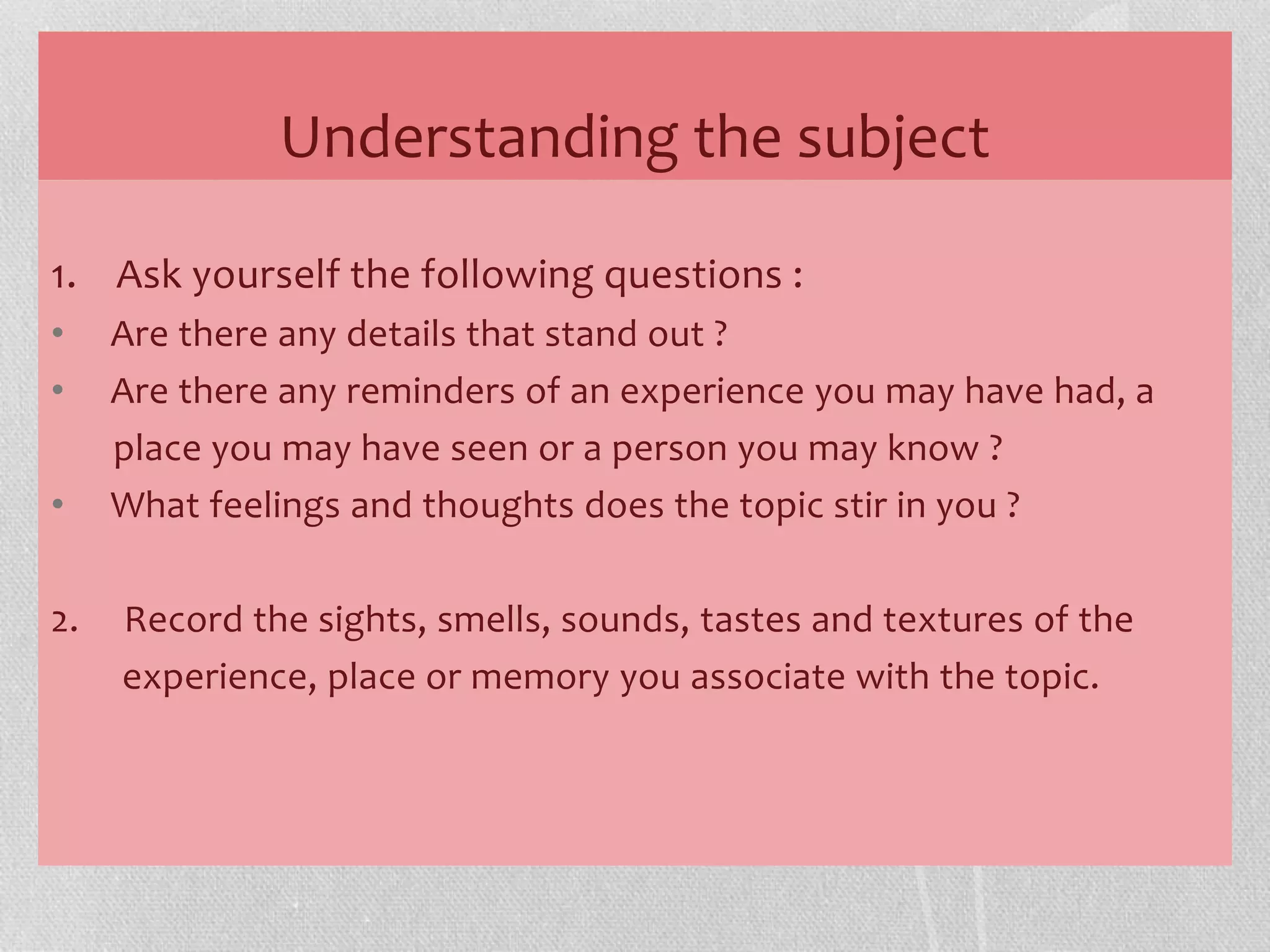Descriptive writing ppt | PPTX