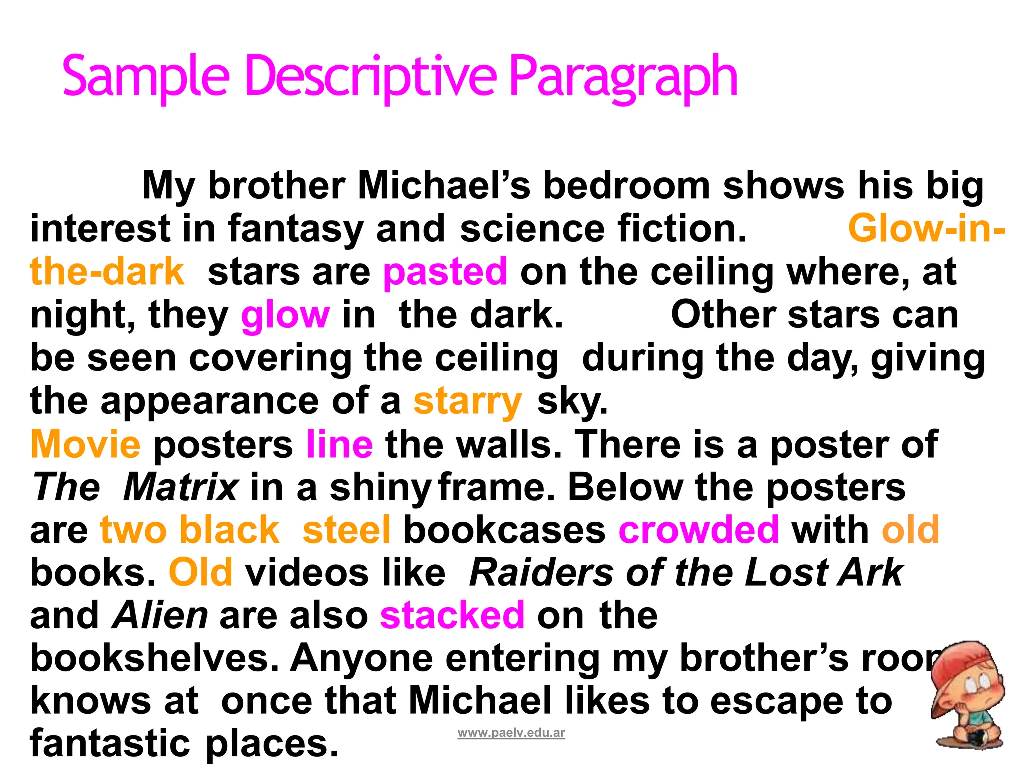 Descriptive Writing PPT with creative visualization. | PPT