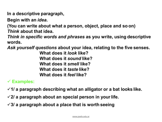 Descriptive Writing PPT with creative visualization. | PPT