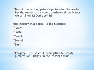 Descriptive Writing | PPTX
